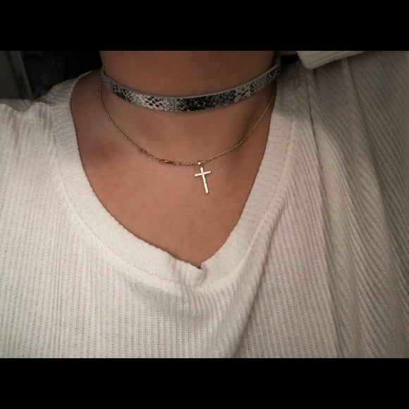 Icing | Accessories | Snakeskin And Metallic Rainbow Choker | Poshmark